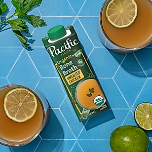 Pacific Foods Organic Chicken Bone Broth, 8oz (Pack of 12)