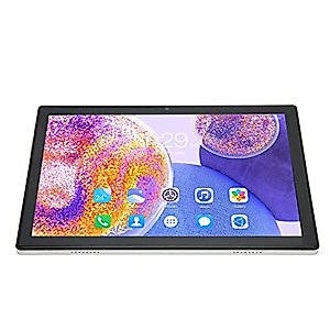 LEYT 10 Inch Tablet Dual Camera Octa Core CPU White Office Tablet 6GB RAM 256GB ROM for Home (US Plug)