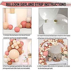 Boho Balloon Garland Blush Nude Dusty Pink Brown White Sand Long Twisting Balloons Arch Kit for Baby Shower Rainbow Birthday Party Decorations