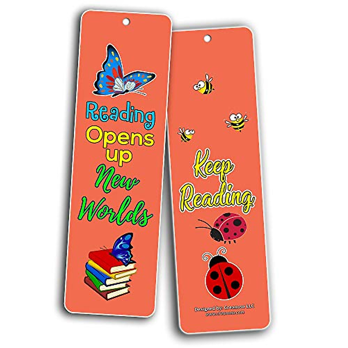 Creanoso Young Readers Animal Roarsome Reading Bookmarks for Kids (30-Pack) – Reading Encouraging Words Bookmarkers Bulk Set – Premium Quality Book Clippers Boys, Girls