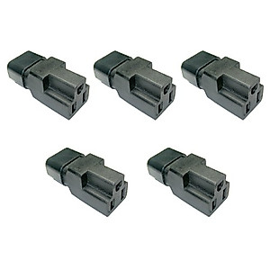Conntek 5-30130 IEC C14 to NEMA 5-15R Plug Adapter 10Amp, 5 Pack