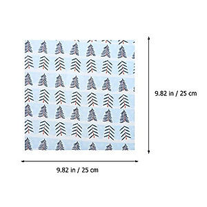 HEALLILY Fabrics 5Pcs Christmas Snowflake Cotton Fabric Bundles Patchwork Xmas Printed Craft Fabric Square DIY Christmas Sewing Scrapbooking Quilting