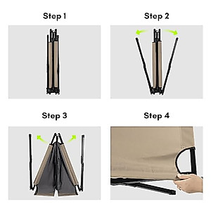 Extremus New Komfort Camp Cot, Folding Camping Cot, Guest Bed, 300 lbs Capacity, Steel Frame, Strong 300D Polyester Surface, includes Side Storage Organizer, Carry Bag