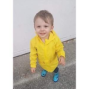YOUNGER TREE Toddler Baby Boy Girl Duck Raincoat Cute Cartoon Hoodie Zipper Coat Outfit (Yellow, 24 Months)