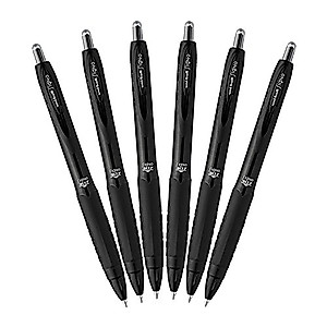 Uni-Ball Signo 307 Retractable Gel Ink Pen, 6-Count (Medium, Black)