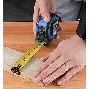 Greendale - 3 Pack - 25 ft Tape Measures - Easy to Read Fractions to 1/8th inch - Magnetic Tip - Thumb and Quick Lock - Autowind - Belt Clip