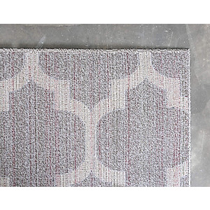 Unique Loom Trellis Collection Area Rug - Philadelphia (4' 1" x 6' 1" Rectangle Dark Gray/Beige)