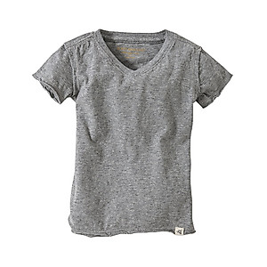Burt's Bees Baby Boys 100% Organic Cotton V-Neck T-Shirt, Heather Grey, 12 Months