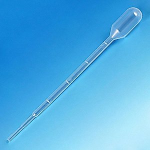 Globe Scientific Transfer Pipettes w/Small Bulb 3 mL, Non-Sterile, Graduated to The 1 mL Mark, LD Polyethylene, 140mm, 137035 (Box of 500)