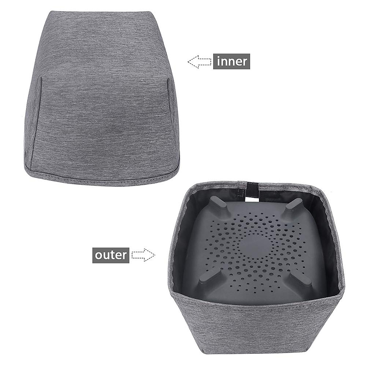 Zaracle Hard Case Carrying Travel Bag Dust Cover for Easy Press 2 (Gray, 6"x7")