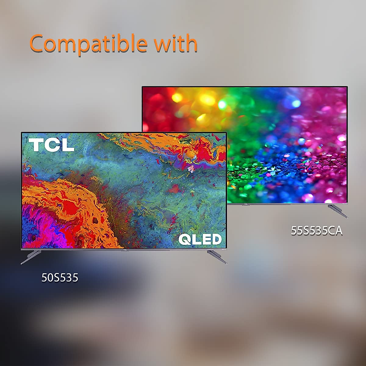 Ceybo OEM Replacement TV Base Stand Legs Compatible with TCL Base Tabletop Smart TV Stand sub for TCL 50S535 55S535 55S535CA 65S535 - Screws Set Included/Easy to assemble