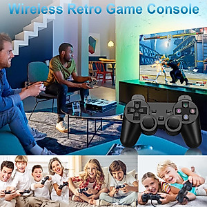 Wireless Retro Game Console, Retro Game Stick, Nostalgia Stick Game, Plug and Play Game Console Emulator Game Stick 4k 13000+ Games, 9 Classic Emulator, Consoles with Dual 2.4G Wireless Console