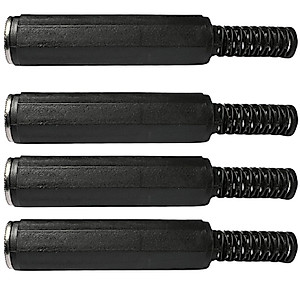 CESS 1/4 Inch TS Female Jack Cable Connector- 6.35mm Mono Jack for Guitar & Microphone (4 Pack)