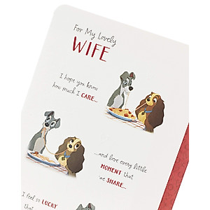 UK Greetings Wife Birthday Card - Birthday Card for Her - Disney Birthday Card for Wife - Lady and the Tramp Card for Wife