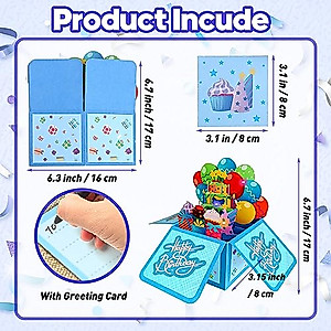 Luerbi Musical Pop Up Birthday Cards, Greeting Popup Cards with Happy Birthday Music for Girls Boys Women Men Husband Wife Mom Dad Daughters