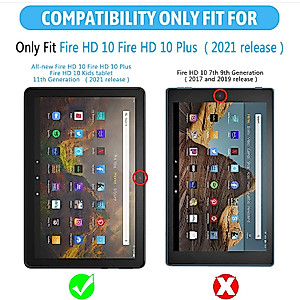 Macoku [2-Pack] Screen Protector for All New HD 10 2021 Release(11th Gen Tablet) Latest Model 1080P 10.1" Bubble-Free Tempered Glass, Full HD, 9H Hardness, Easy to Install
