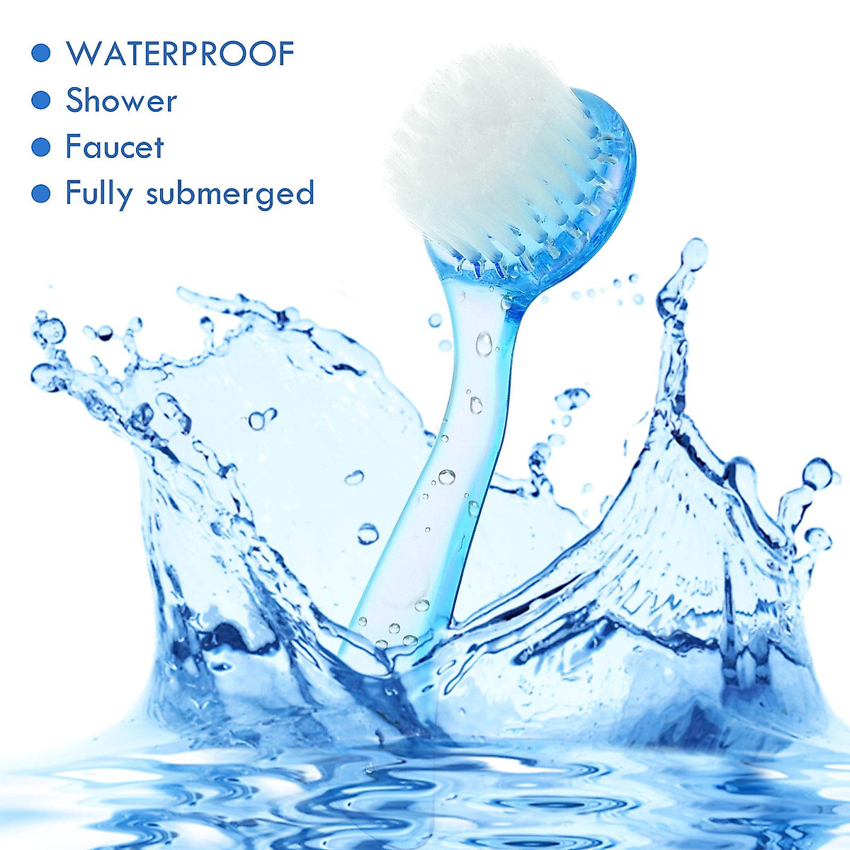 3 Pieces Facial Cleansing Brush Acrylic Handle Face Scrubbers Soft Bristle Exfoliator Cleaner Brush Scrub Exfoliating Facial Scrubber for Face Care Makeup Skincare Removal(Pink, Purple, Blue)