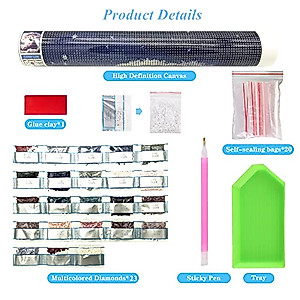 NASHRIO 5D Diamond Art Kits for Adults, Winter Peacock Diamond Art Kits, DIY Full Drill Crystal Gem Arts and Crafts, Suitable for Home Leisure and Wall Decoration (11.8x15.7 inch)