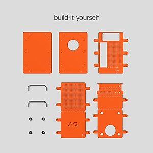 Teenage Engineering Computer-1 Mini-ITX Computer Case with Powder Coated Aluminum, Chrome Metal Handles, and Dual-Slot GPU, Do It Yourself, Small Form Factor PC Case Compatible with SFX Power Supply