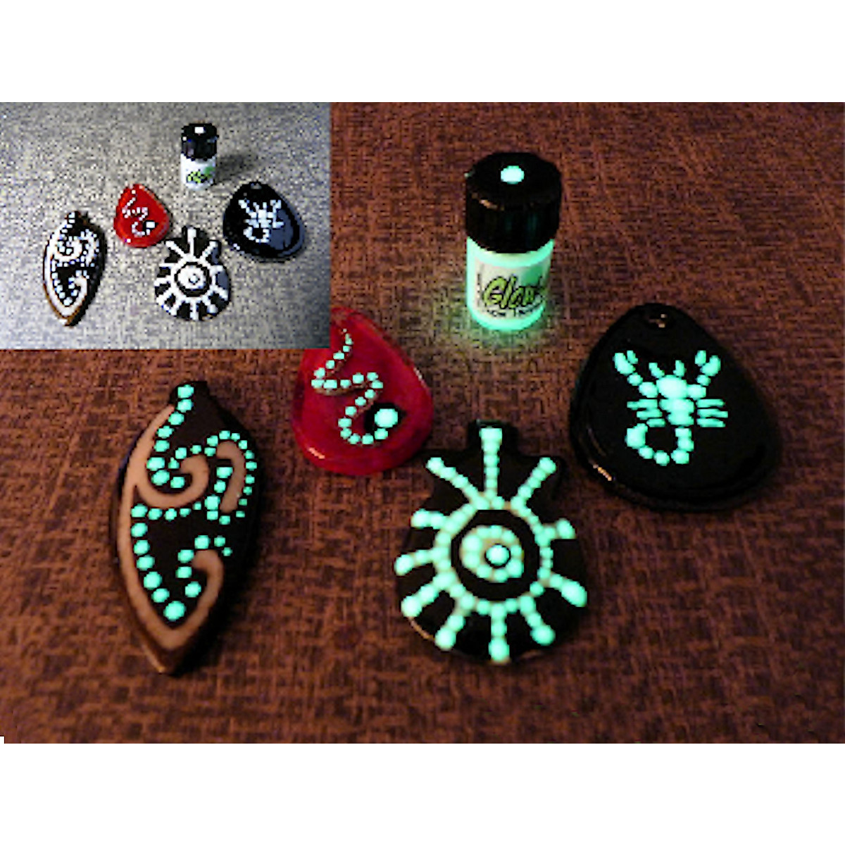 Glow-On Green, Green Day Color and Green Night Glow, Gun Night Sights Paint. Small 2.3 ml vial. Concentrated, Bright, Long Lasting Glow.