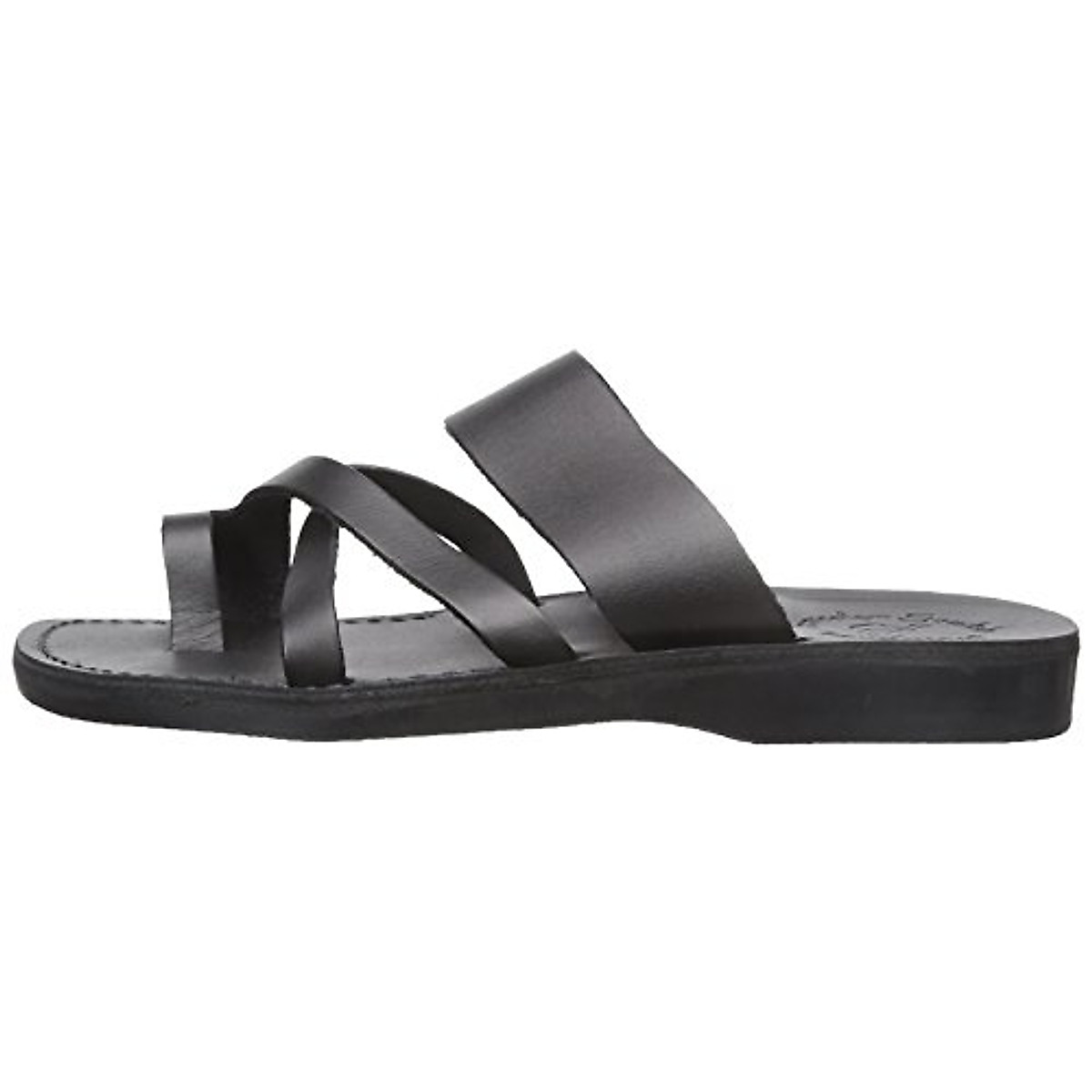 The Good Shepherd - Leather Toe Loop Sandal - Black