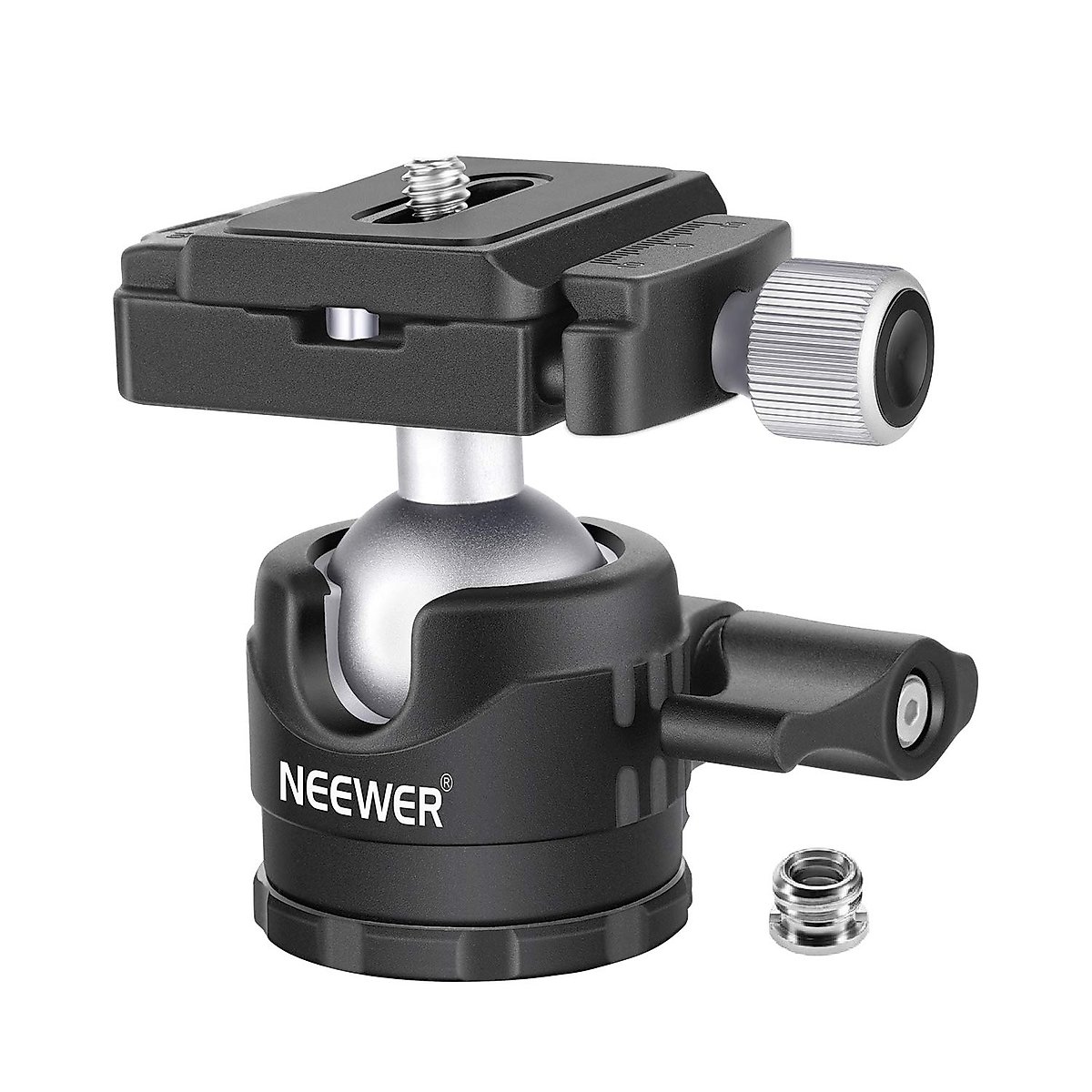 NEEWER 28mm Low Profile Tripod Ball Head 360° Panoramic Rotating with 1/4" Arca Type Quick Release Plate and Bubble Level for DSLR Cameras Tripods Monopods Slider, Max Load: 5kg/11lb