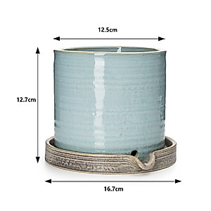 Utensil Drying Rack - Sink Cutlery Drainer & Drying Holder, 6x5x5", Modern Kitchen Countertop Cooking Utensils Organizer Drain Lets Out Liquids - Minimalist Design, Also Use For Bathroom Toothbrushes