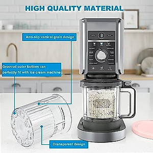 CUTIECLUB 4 Ice Cream Pint Containers 24oz and Lids for Ninja Creami NC500 NC501 Series Deluxe ice Cream Makers, and Stainless Steel Ice Cream Scooper with Trigger Release Set