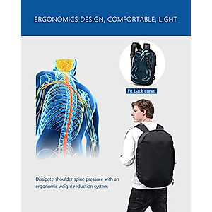 Deumy Water-proof Business Laptop Backpack,4 in1 Multi-Functional Travel Rucksack