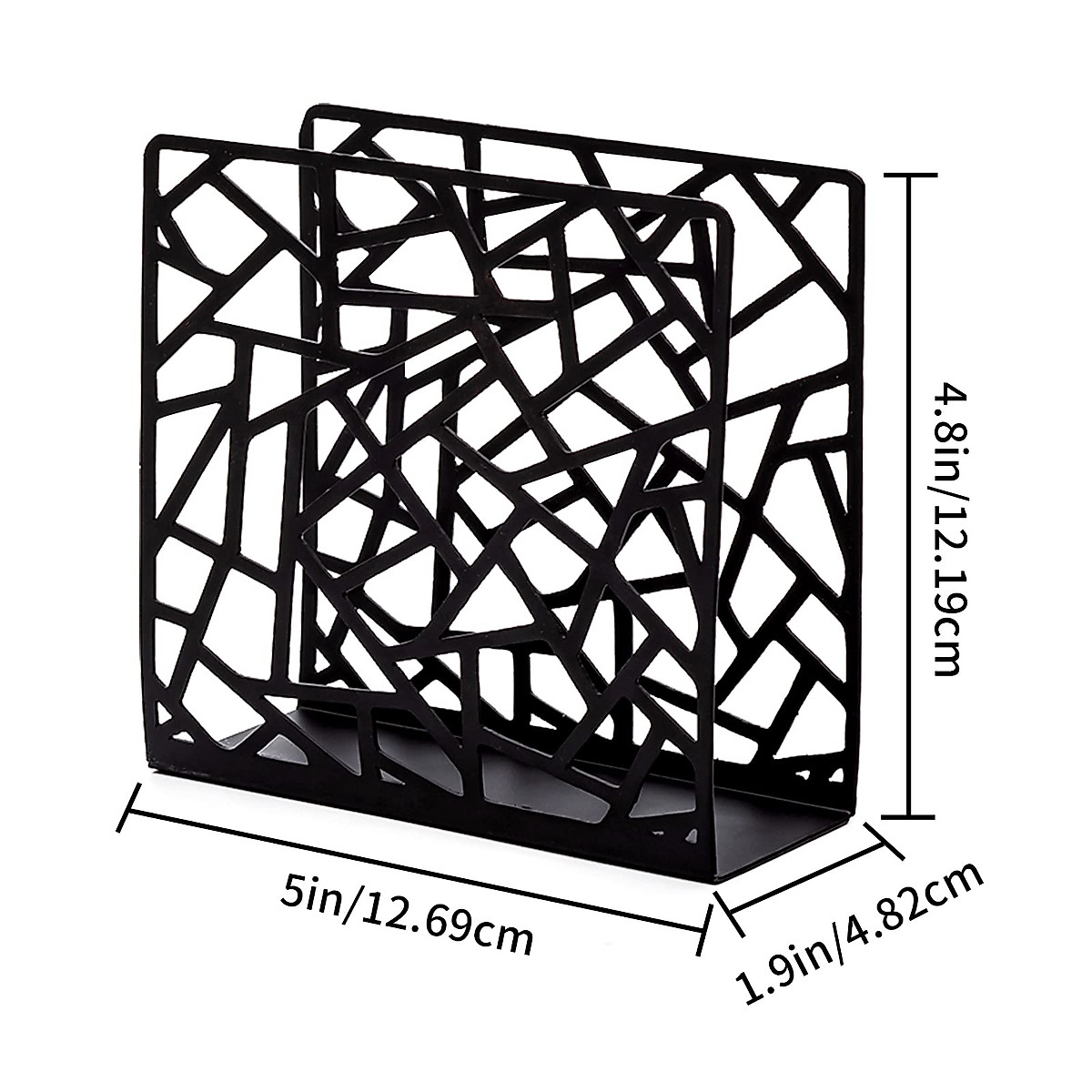 Farmhouse Black Napkin Holder for Table Decor, Modern Metal Paper Napkin Holders for Your Home Kitchen Bathroom Dinning Table