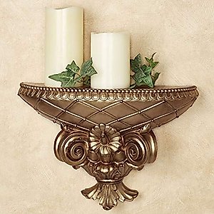 Corinthia Classical Style Decorative Wall Shelf Aged Gold