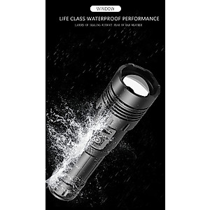Xkravo LED Handheld Flashlights, 1800 Lumens 7 Light Modes with COB Work Light, Super Bright Rechargeable Zoomable Waterproof Tactical Flashlight with Battery for Emergency, Outdoor, Home, Camping