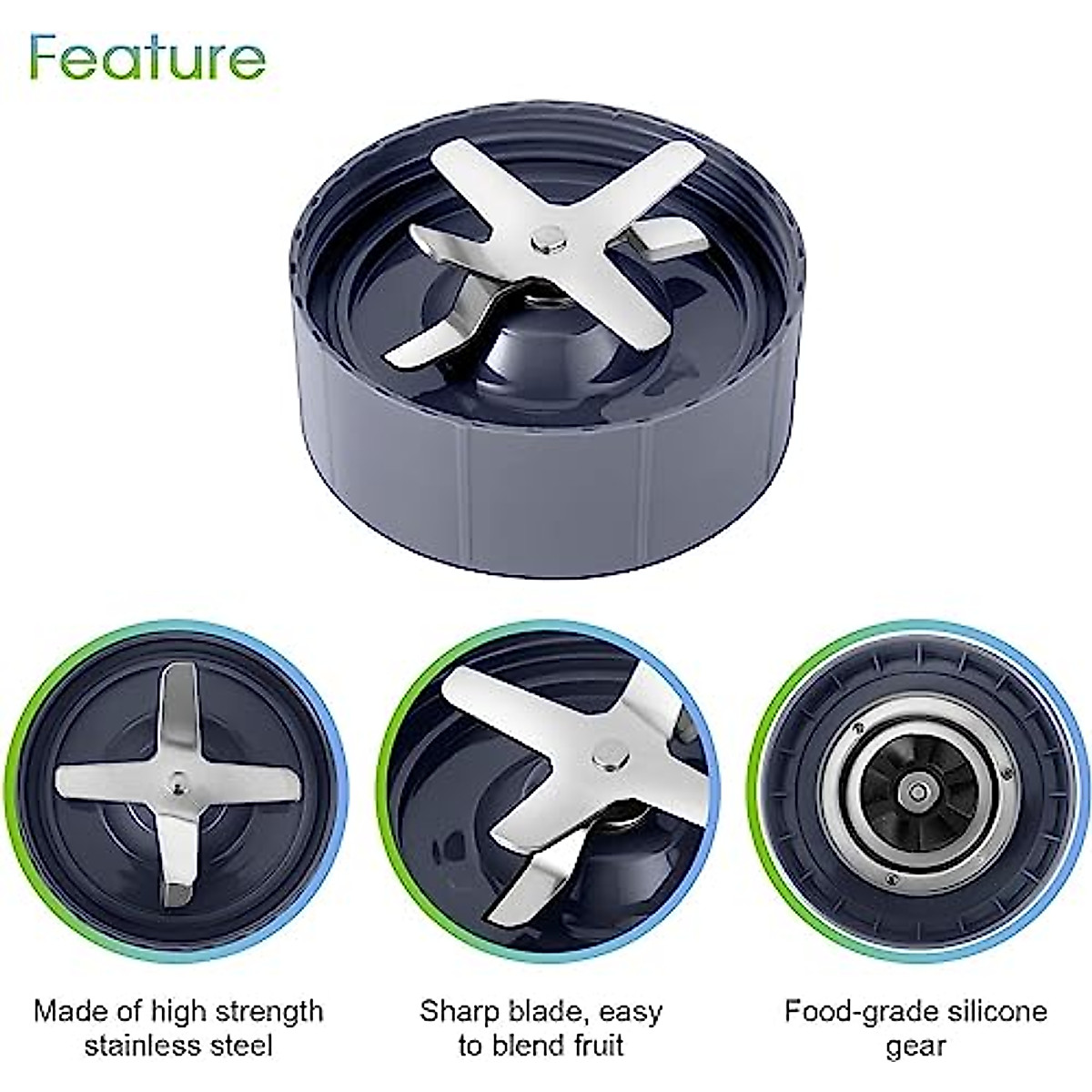 8 Pieces Blender Replacement Parts Extractor Blade for NutriBullet 600w 900w including Gasket Shock Pad and Gear