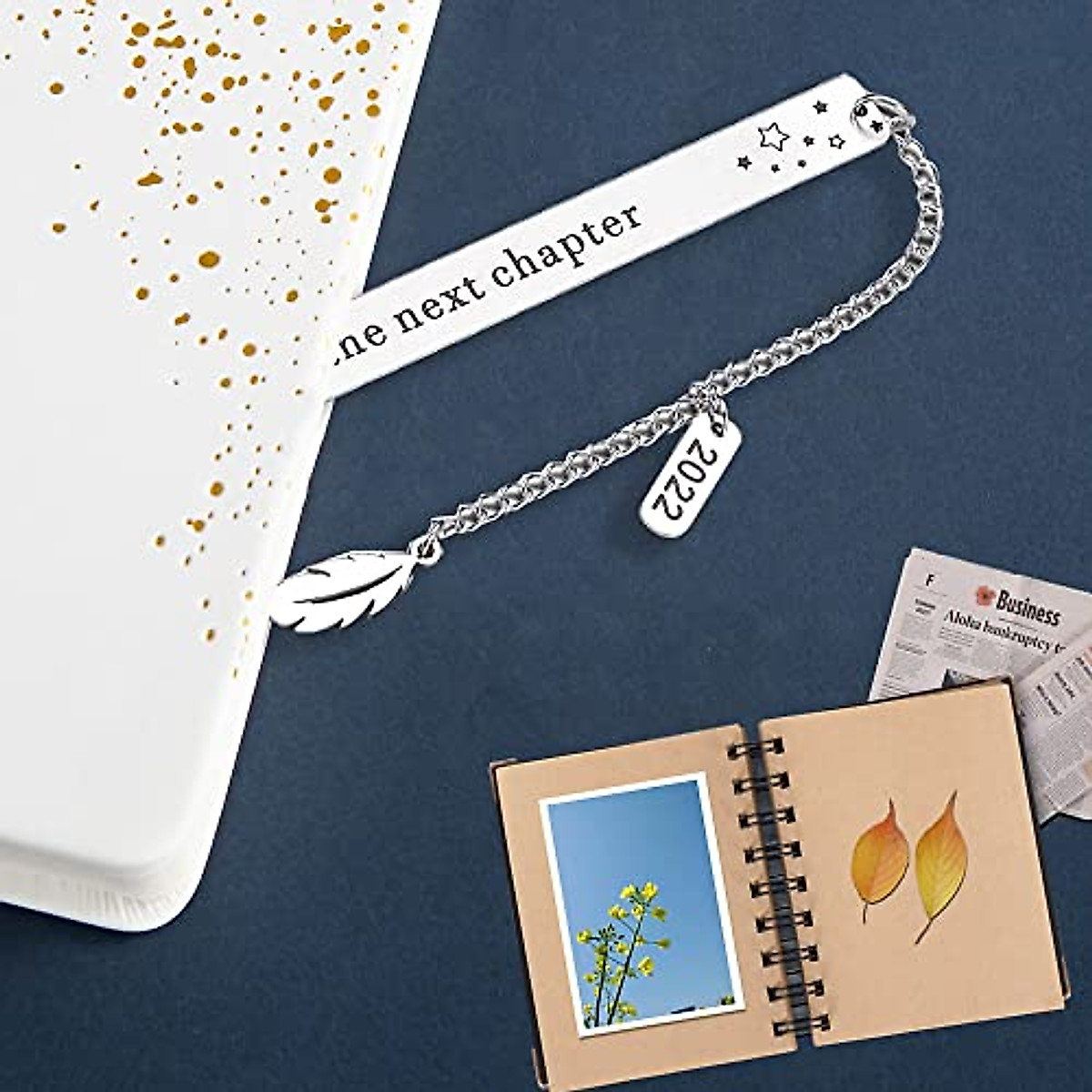 2022 Graduation Gifts Bookmark for Her Him - Enjoy The Next Chapter Bookmark for Book Lovers, High School Graduation Gifts for Her 2022, Class of 2022 Birthday Grad Gifts in Bulk for Women Men