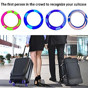 Generic 8 Pcs Luggage Wheel Covers - Protects Hard Suitcases, Reduces Noise, Dopamine Inspired Color