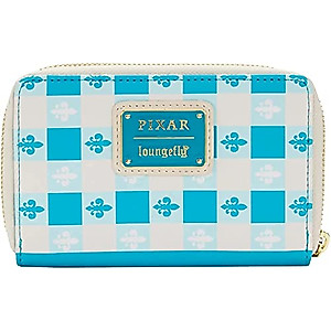 Loungefly Disney Ratatouille 15th Anniversary Gusteau's Cookbook Zip Around Faux Leather Wallet,Lightweight,Blue