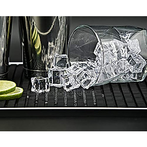 Highball & Chaser Premium Bar Mat 18in x 12in 1cm Thick Durable and Stylish Service Bar Mat for Spills, Coffee, Bars, Restaurants, Counter Top Dish Drying Mat, Glass Drying Mat
