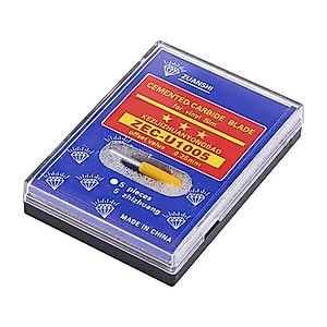 15pcs High Hardness Tungsten Carbide Cutter Blades 30/45/60 Degree for Roland Standard with Caps 1.9mm Shaft Diameter