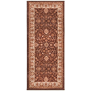 Rugs.com Medina Collection Rug – 5 Ft Runner Coffee Brown Medium Rug Perfect for Hallways, Entryways
