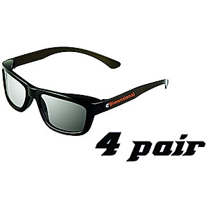 ED 4 Pack CINEMA 3D GLASSES For LG 3D TVs – Adult Sized Passive Circular Polarized 3D Glasses