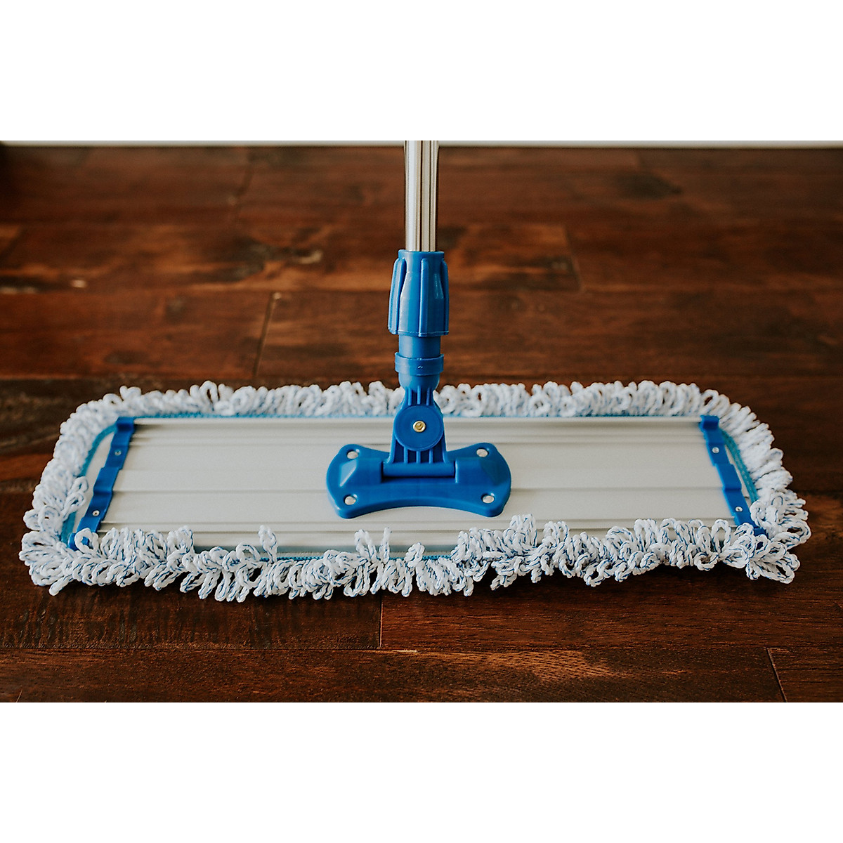 Zflow 18" Microfiber Dust Mop Pads 2-Pack - Premium Commercial Grade Washable Pads (18", Blue)