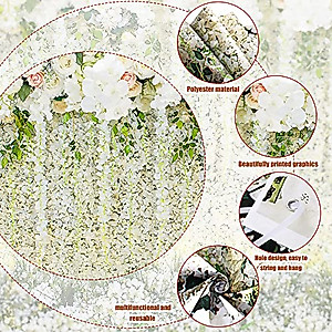 6 x 13ft Flower Wedding Backdrop Large Vinyl Wedding Floral Wall Backdrop Bridal Shower Backdrop Garage Door Banner Photographic Studio Photo Backgrounds for Outdoor Indoor Ceremony Party Decor