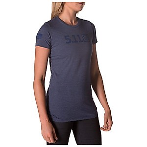 5.11 Tactical Women's Legacy Tonal Tee Shirt, Navy Heather, XS, 31014AAKF