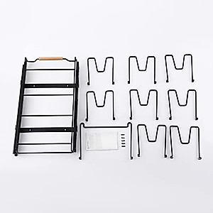 KES Pull Out Cabinet Organizer, Pot and Pan Organizer for Cabinet 12" W * 21" D Cookware Organizer Slide Out for Pans, Pots, and Lids Matte Black Under Sink Organizers and Storage, KPR500W30D53-BK