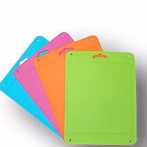 Kingneed Silicone Chopping Mat Flexible Thick Cutting Board Food Grade Material Odorless Two Sided Non-Slipping 0.15 inch Thickness, 12.6 x 9.6 inch for Kitchen (Fluorescent green)