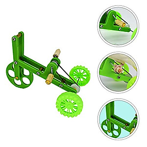 ibasenice Bird Playground Parrot Training Toys Parrot Bike Toy Bird Cage Play Bike Parrot Mini Bike for Parakeet African Grey Cockatoo (Green, 1pc) Parakeet Toys