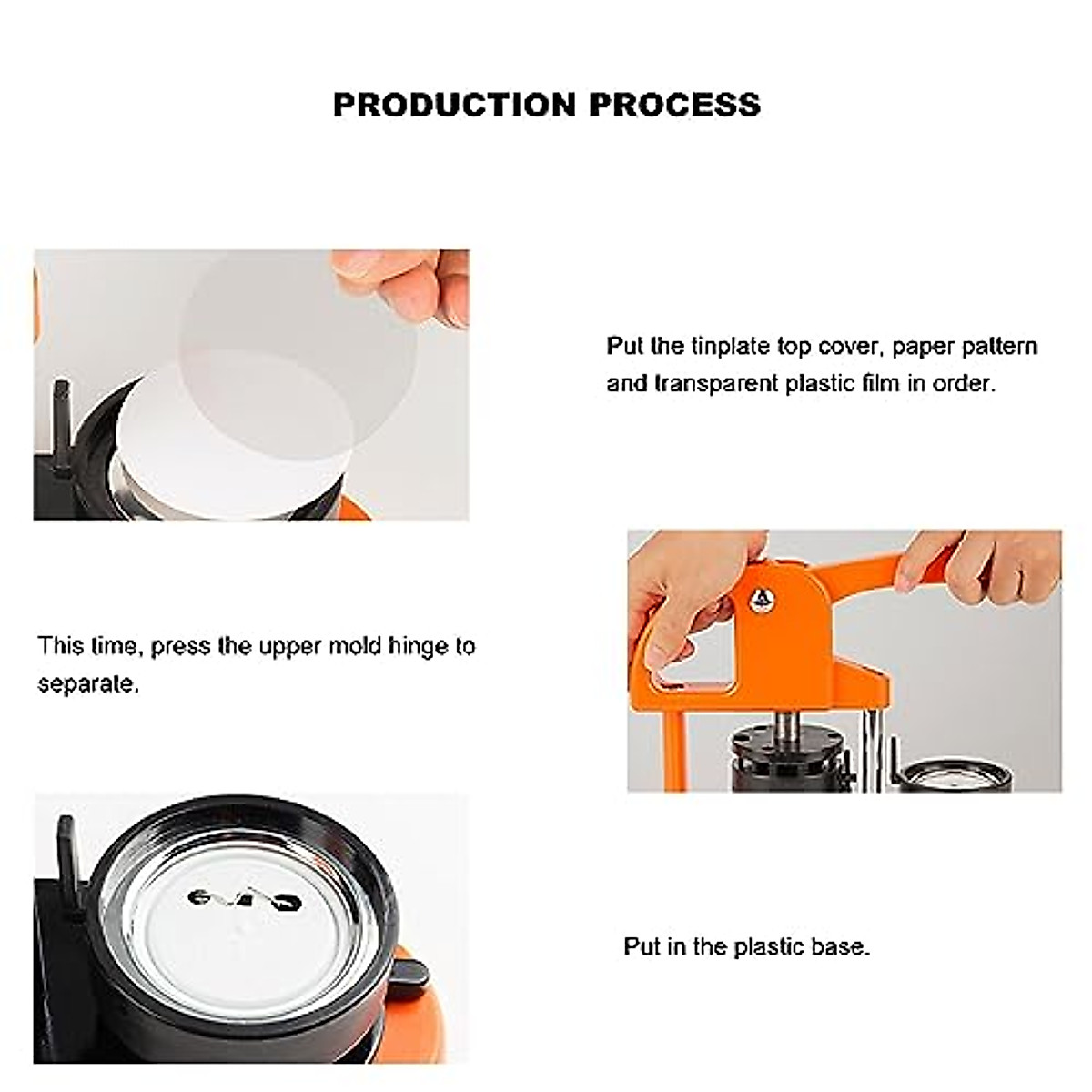 Button Maker Machine, Multiple Sizes 1+1.25+2.25 Inch DIY Pins Badge Button Pressing Machine, Badge Punch Press with 100pcs Button Parts, Circle Cutter, Magic Book (32mm)