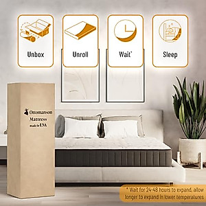 Ottomanson 9" Full Mattress in a Box Made in USA, Firm Mattress, Hybrid Mattress Cool Improved Airflow with Edge to Edge Pocket Coil, Bed in A Box, Ottopedic