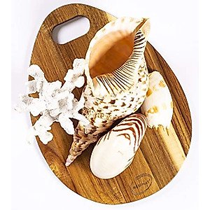 Large 16" x 12" Acacia Wood Charcuterie Board,Cheese Board and Knife Set in Gift box.Serving Platter,Grazing plate, reversible, Cutting Board, kitchen decor