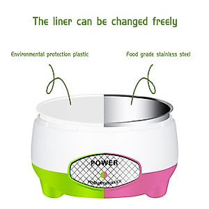 Yogurt Maker Machine, Greek Yogurt Maker, 1 Quart Capacity, Stainless Steel Inner Pot, Easy to Use, Handmade Food Gadget, for Home Organic Yogurt (pink)